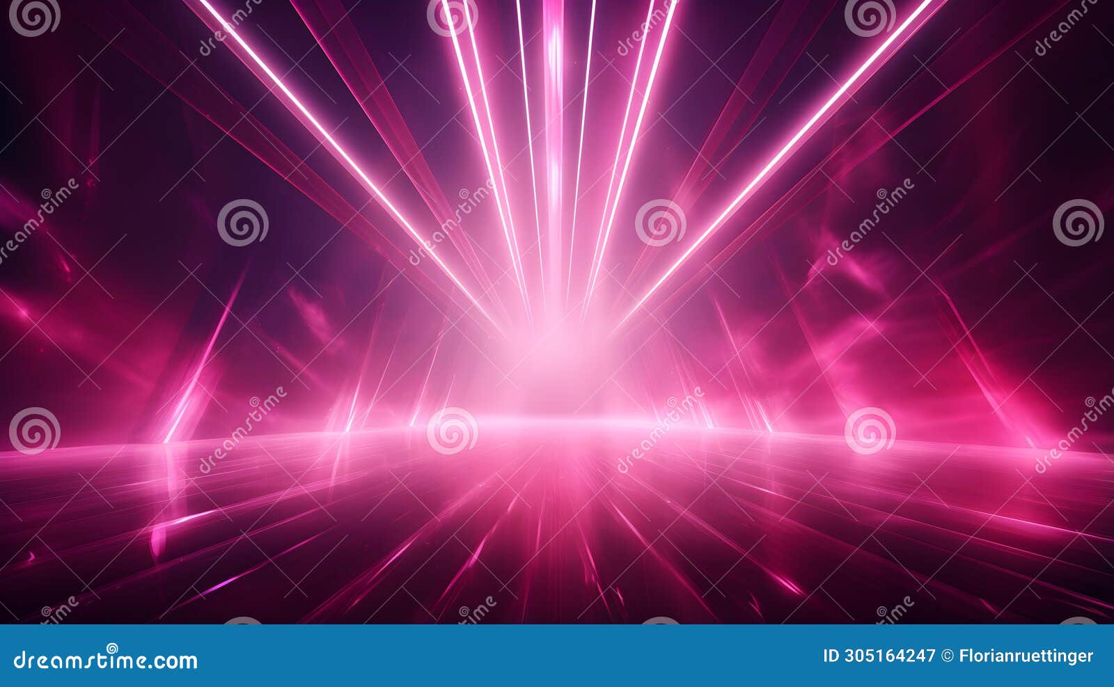 3D Render of Hot Pink Light Rays. Abstract Background Stock ...