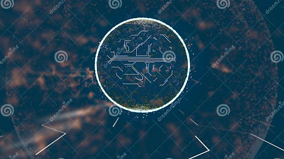 3d Render Human Brain Malfunction with Glitch Motion Tecture Around ...