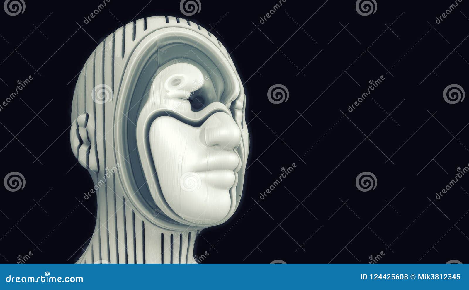 Human Figure Cut into Slices Stock Illustration - Illustration of clear ...