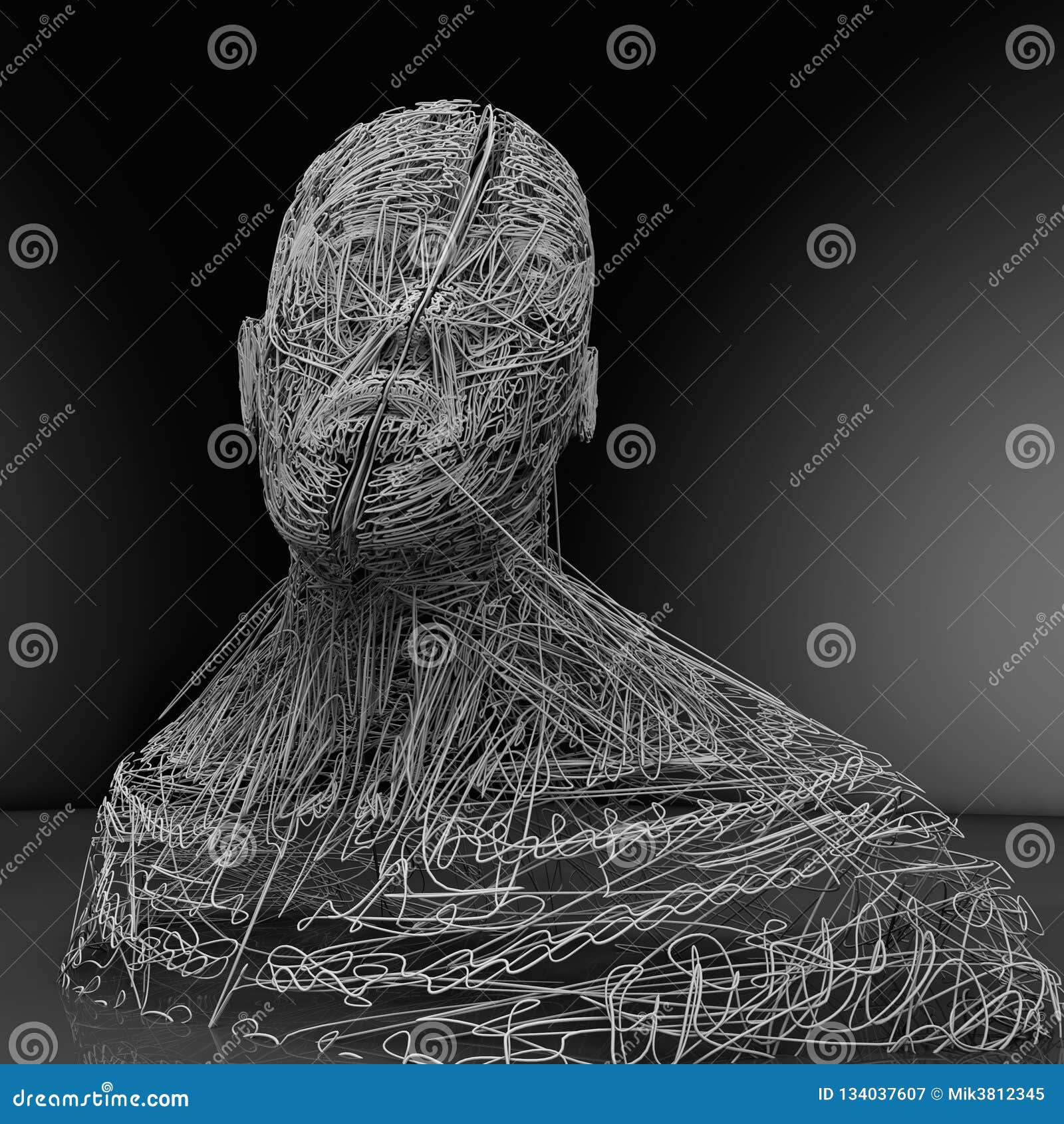 Human Figure Made with Lines Stock Illustration - Illustration of clear ...