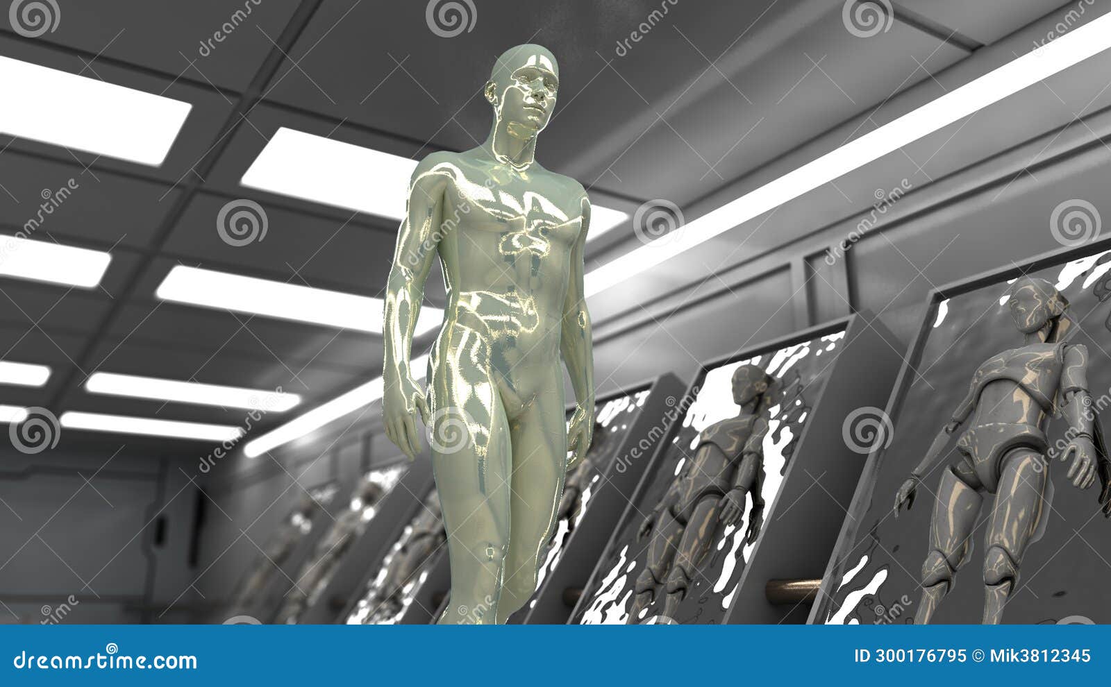 3D Render. Humanoid Figures Stock Illustration - Illustration of ...
