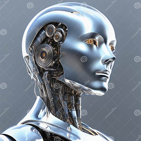 3d Render of a Humanoid Robot 3d Render of a Humanoid Robot Cyborg with ...