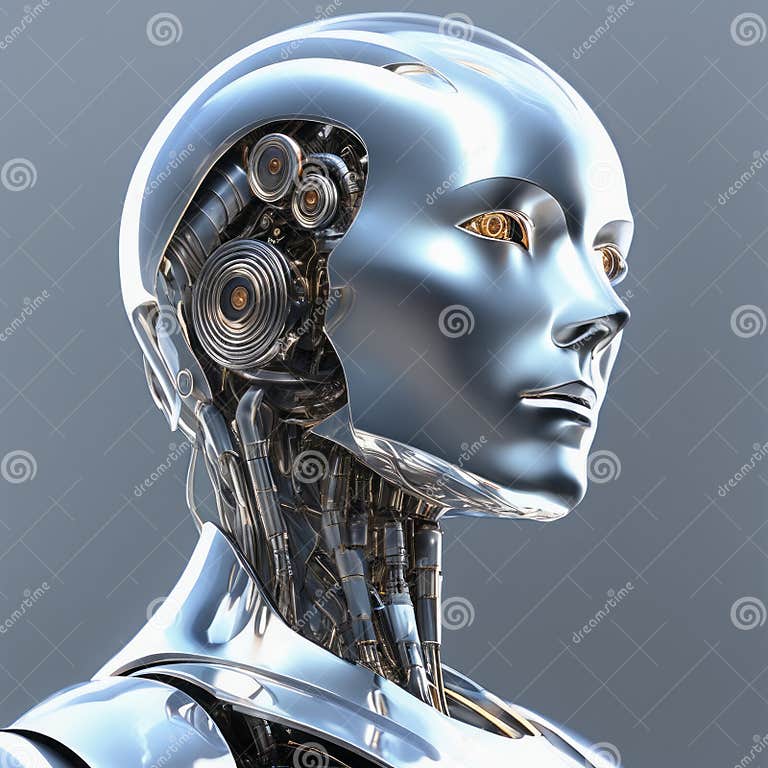 3d Render of a Humanoid Robot 3d Render of a Humanoid Robot Cyborg with ...