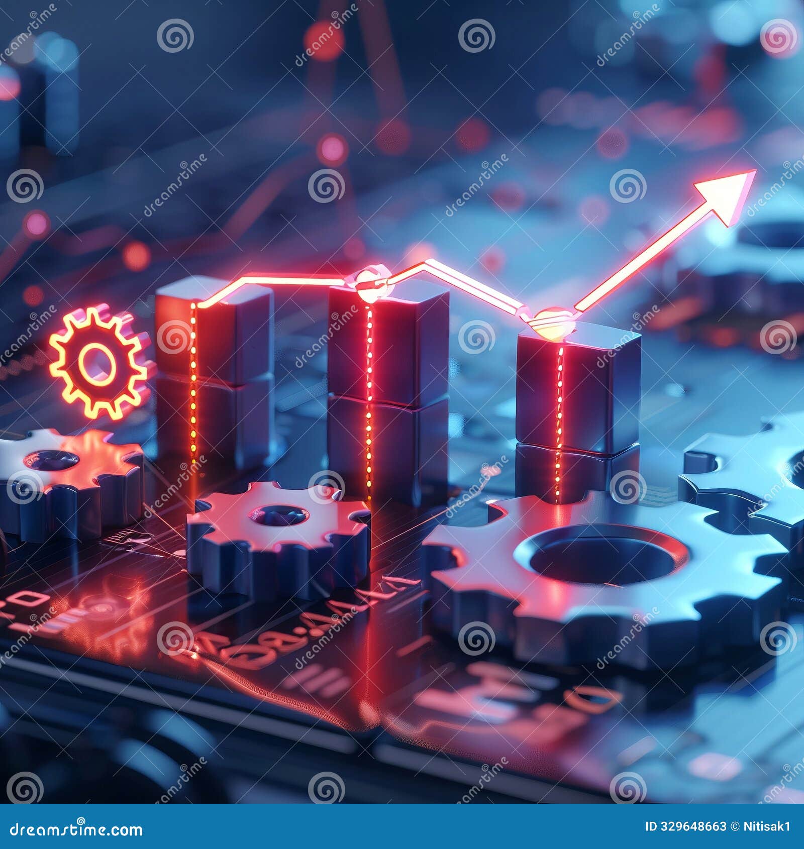 3D Render Icon 3D Bar Chart With Different Anatomy Sections Like Bones ...