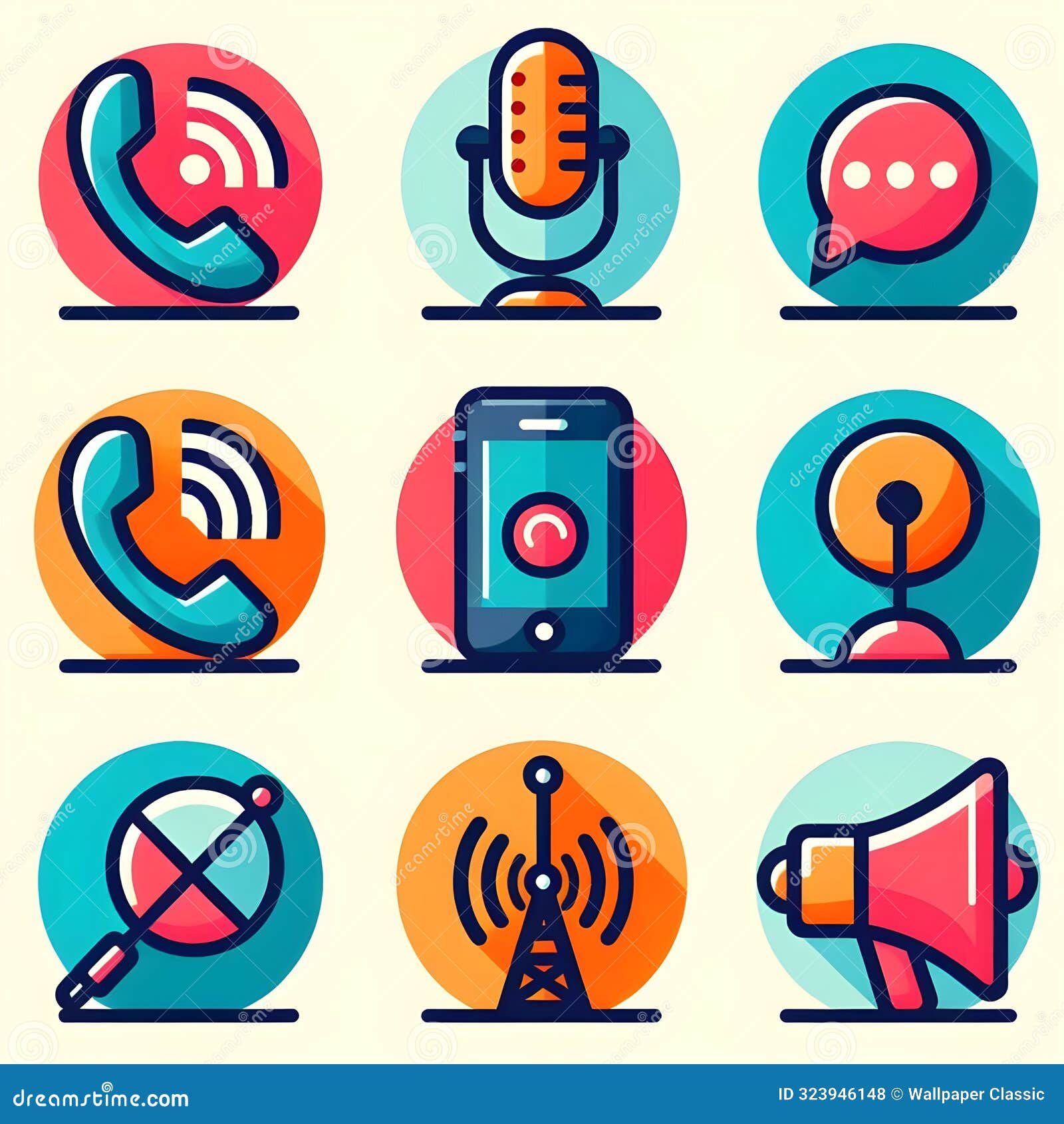 3d Render Icon Call Ai Generator Stock Illustration - Illustration of ...