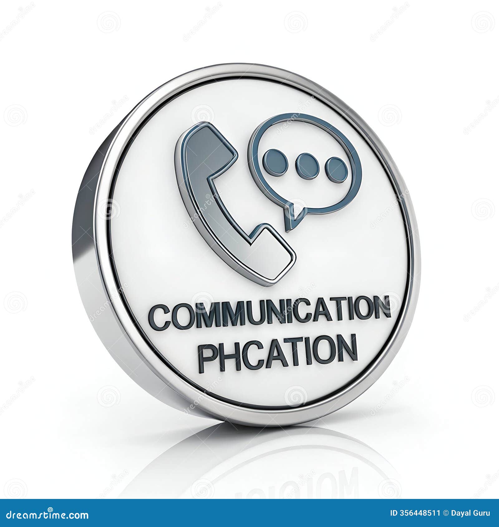 3D Render Icon Communication Illustration Isolated on White Background ...