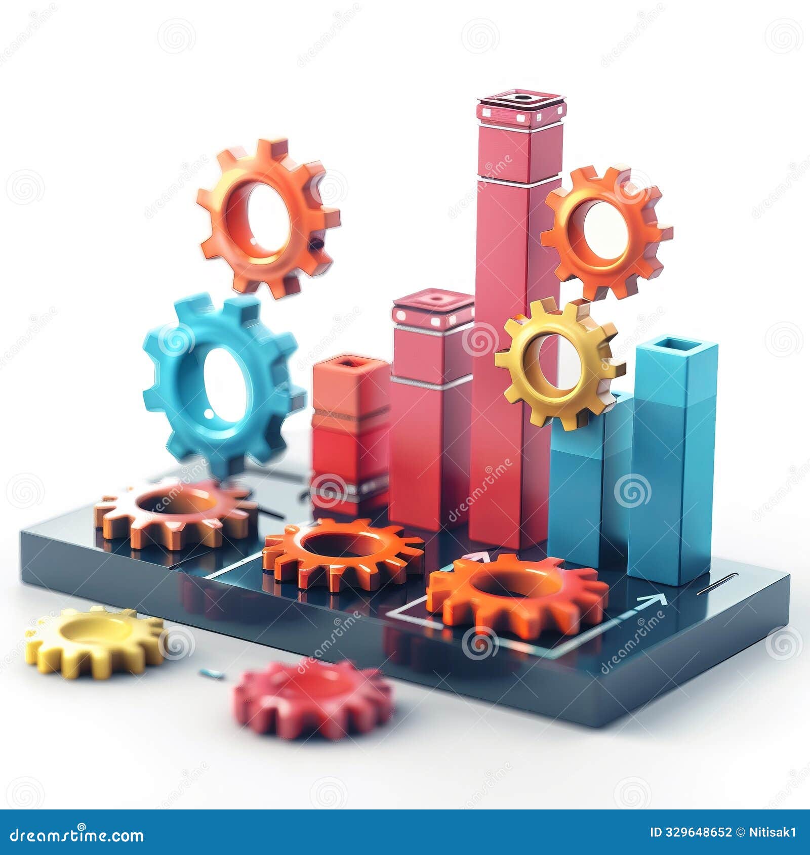 3D Render Icon 3D Bar Chart with Different Anatomy Sections Like Bones ...