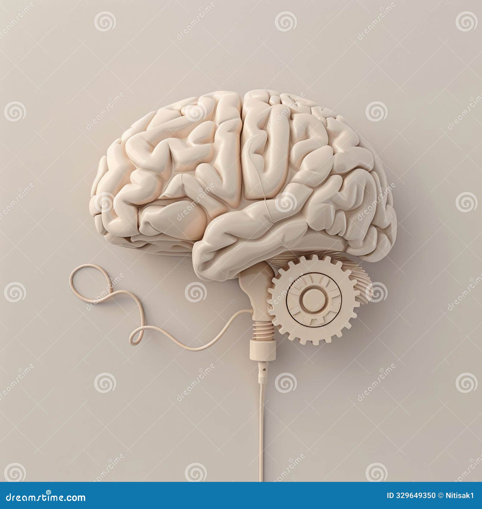 3D Render Icon 8K 3D Model of a Brain with Puzzle Pieces Forming a ...