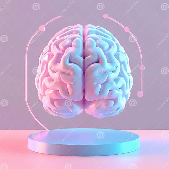 3D Render Icon 8K Neural Interface Technology 3D Render Clay Style ...