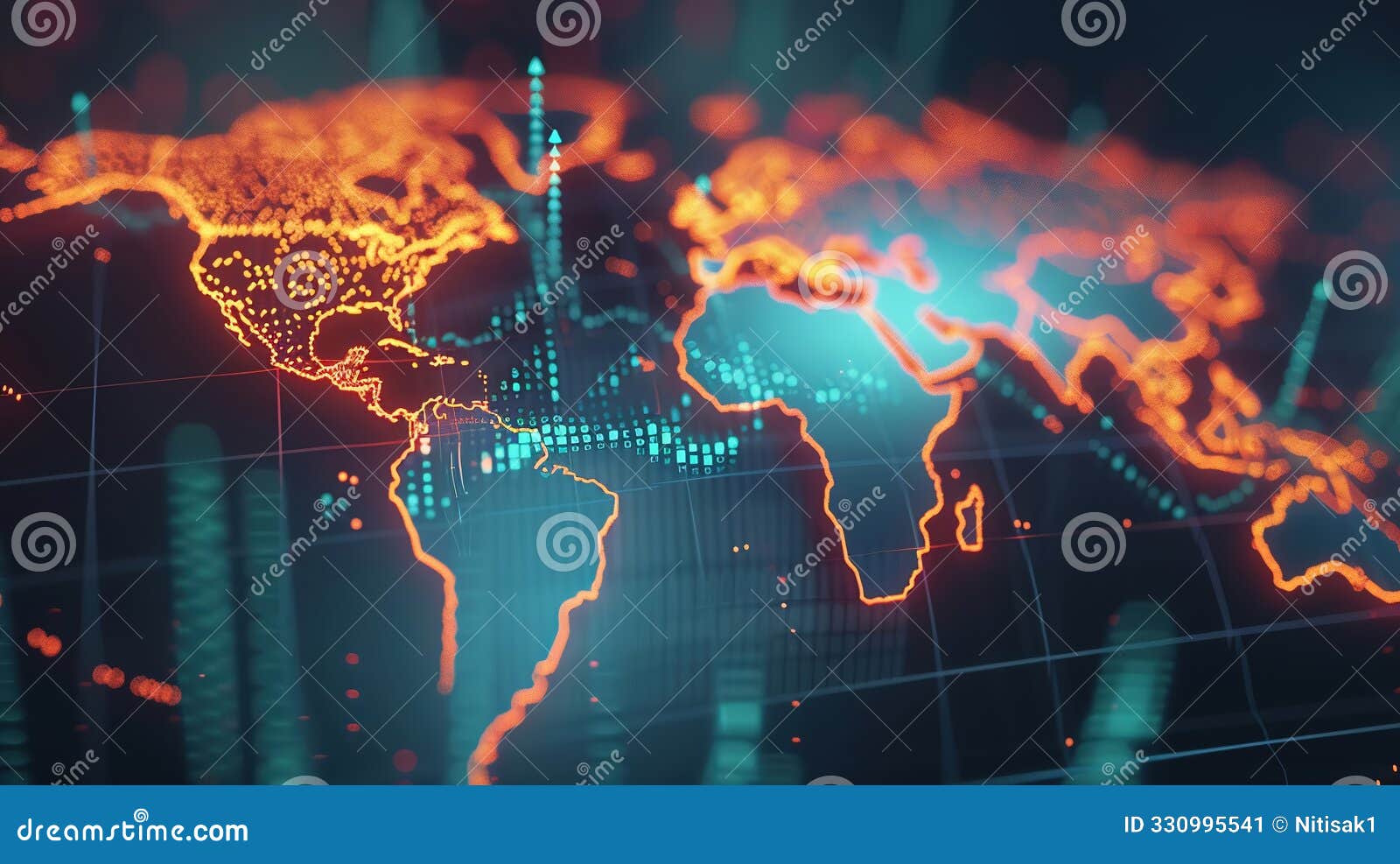 3D Render Icon Line Graph Tracking Energy Consumption with a Playful ...