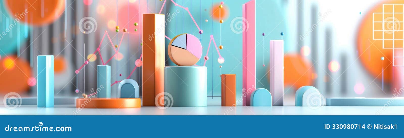 3D Render Icon 3D Pie Chart Animated Morphing into Different Animal ...