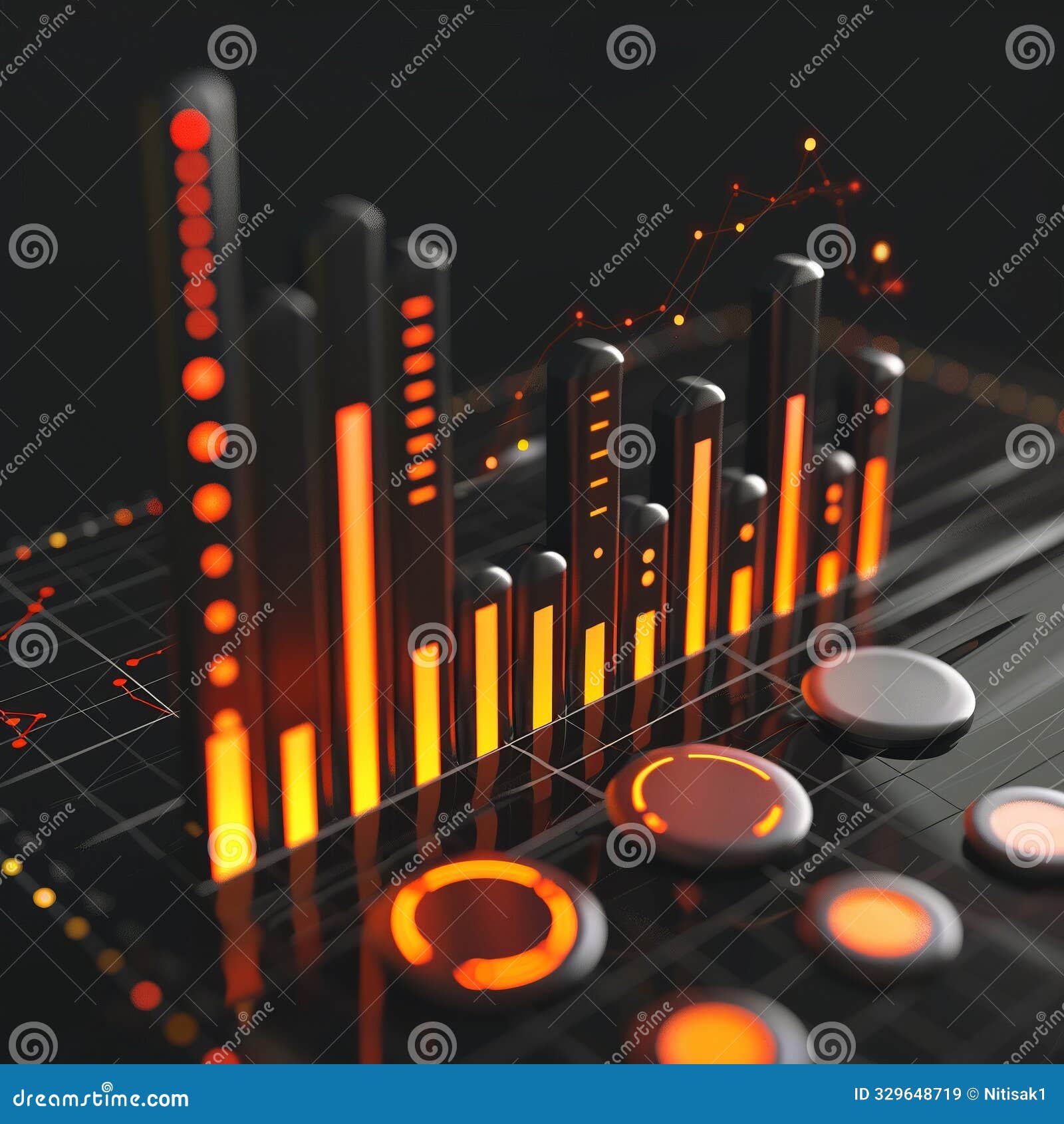 3D Render Icon 3D Pie Chart Rotating and Morphing Representing Business ...