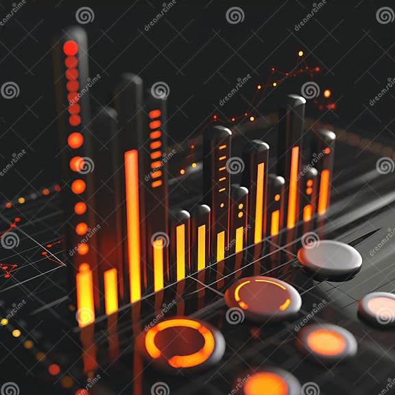 3D Render Icon 3D Pie Chart Rotating and Morphing Representing Business ...