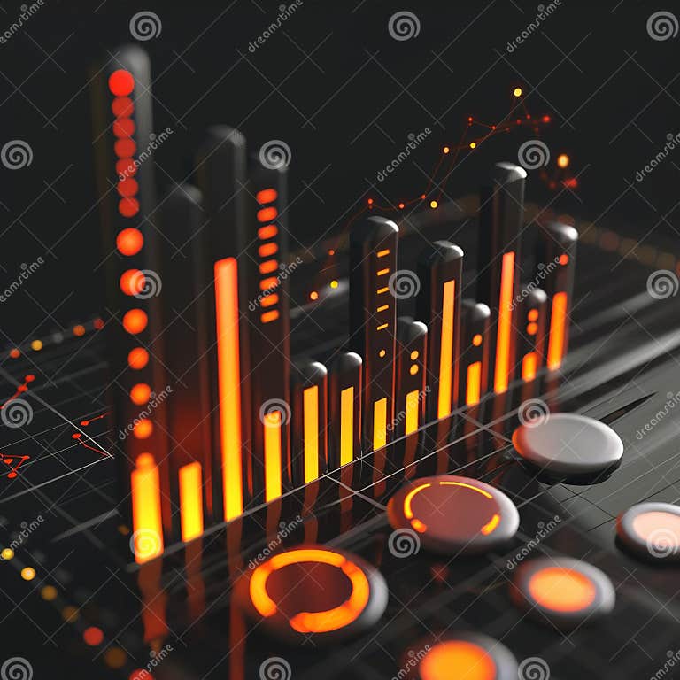 3D Render Icon 3D Pie Chart Rotating and Morphing Representing Business ...