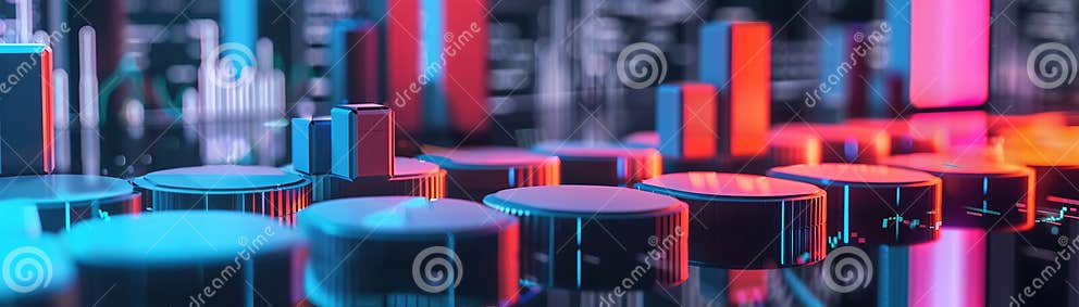 3D Render Icon 3D Pie Chart Rotating and Morphing Representing Business ...