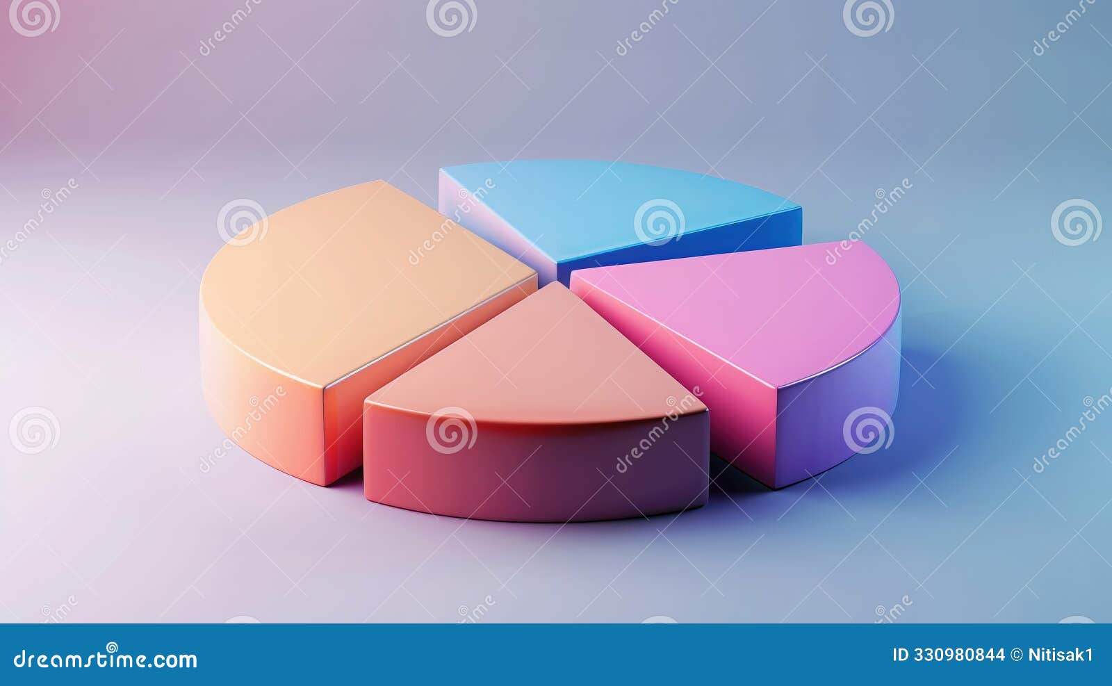 3D Render Icon 3D Pie Chart Rotating and Morphing Representing Business ...