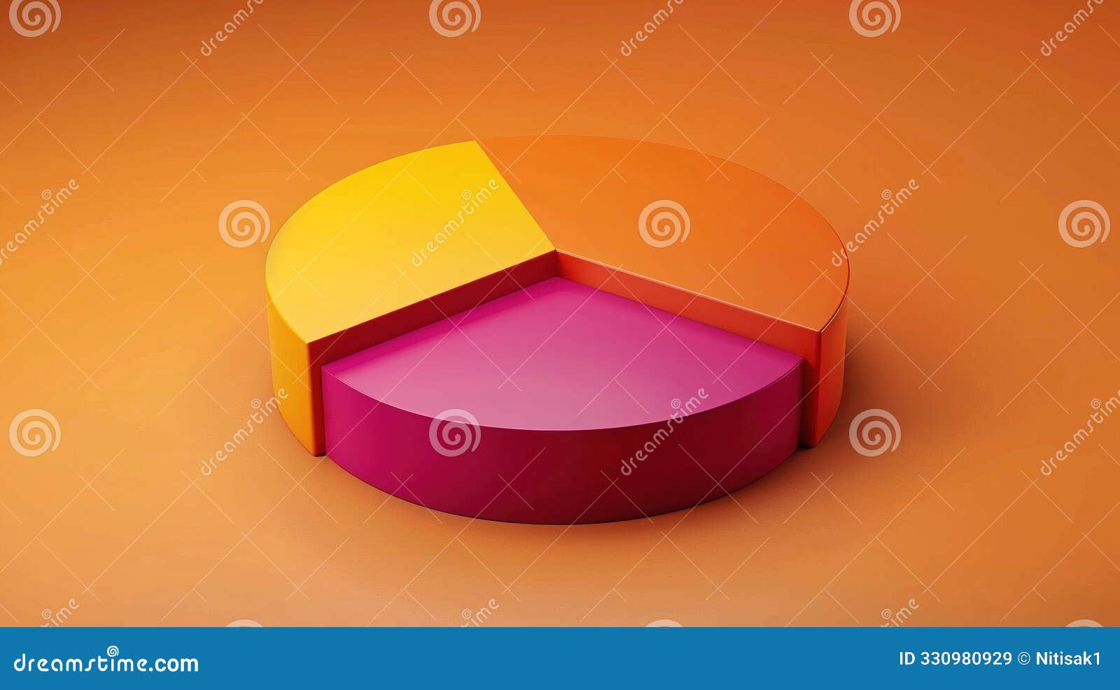 3D Render Icon 3D Pie Chart Rotating and Morphing Representing Business ...