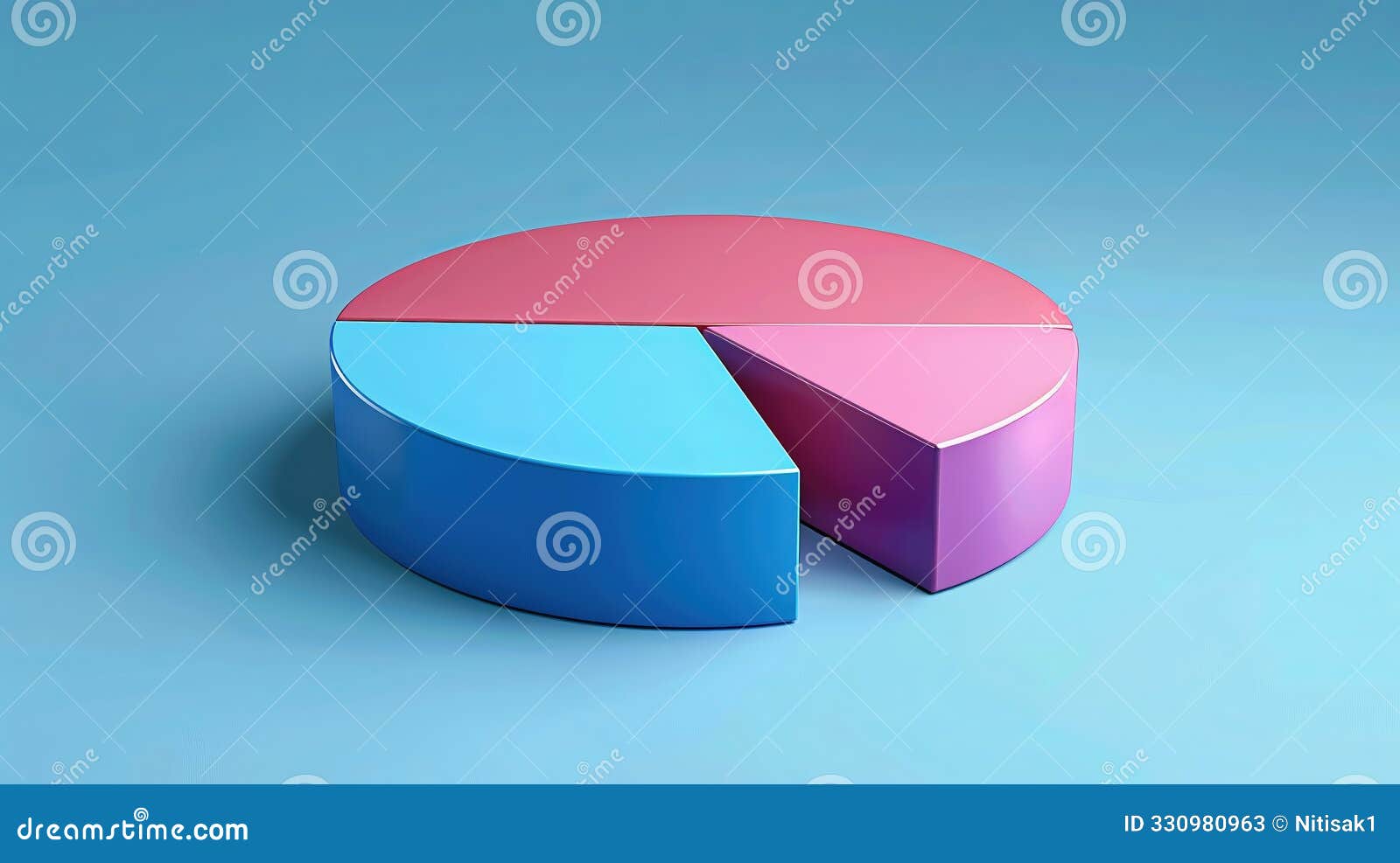 3D Render Icon 3D Pie Chart Rotating and Morphing Representing Business ...