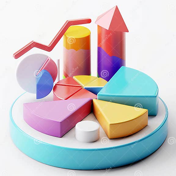 3D Render Icon Pie Chart Showing the Earths Climate with Labeled ...