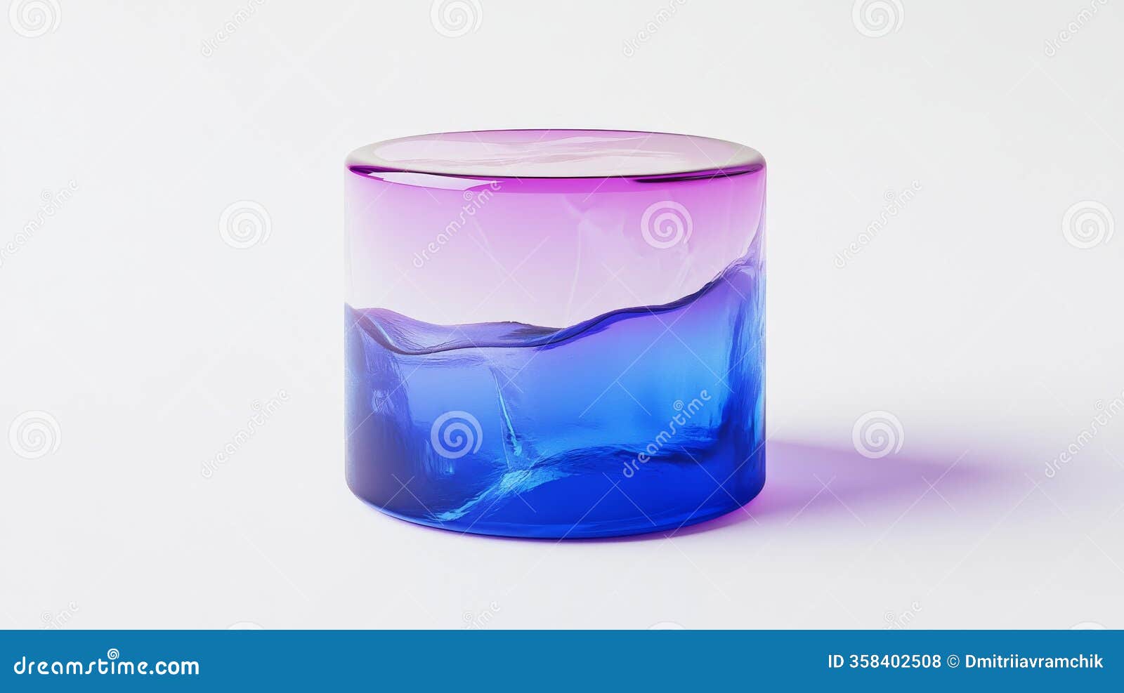 A 3D Render Icon Set with a Glass Cylinder, a Rectangular Cube, and a ...