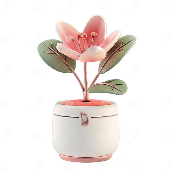 3D Render Icon a Singing Flower Icon 3d Technology Stock Illustration ...