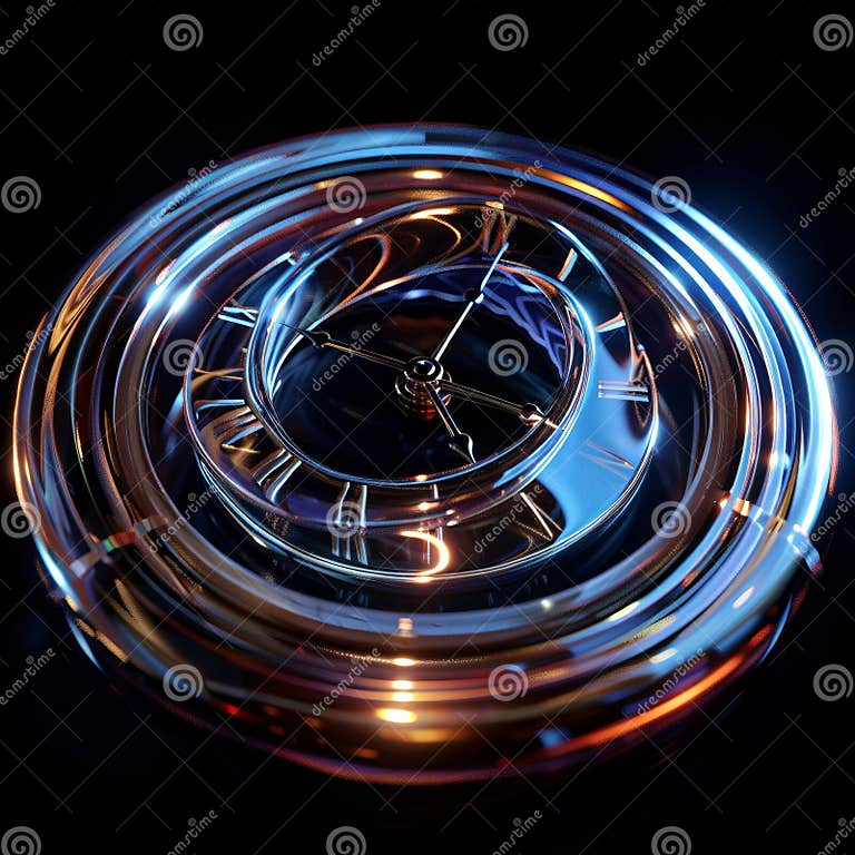 3D Render Icon Time Travel Technology Icon 3d Technology Stock ...