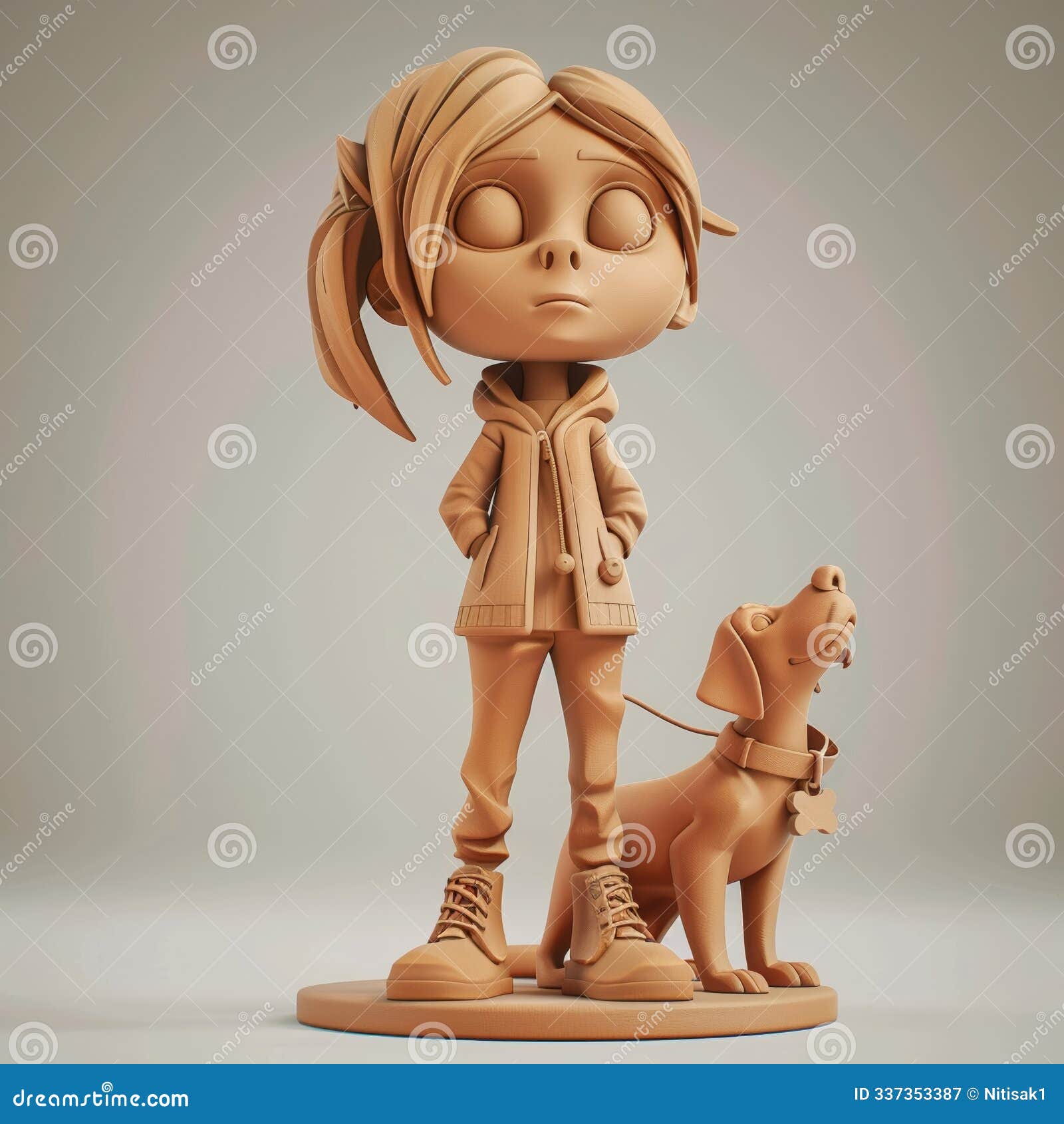 3D Render IconA Clay Character Representing Fire with a Fiery Aura and ...