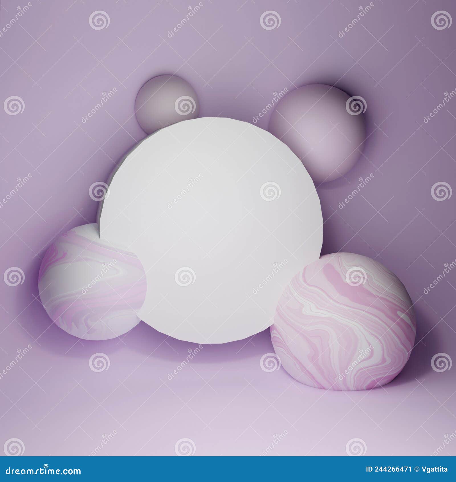 3d Render Illustration Abstract Geometric Shape Violet Background Frame ...