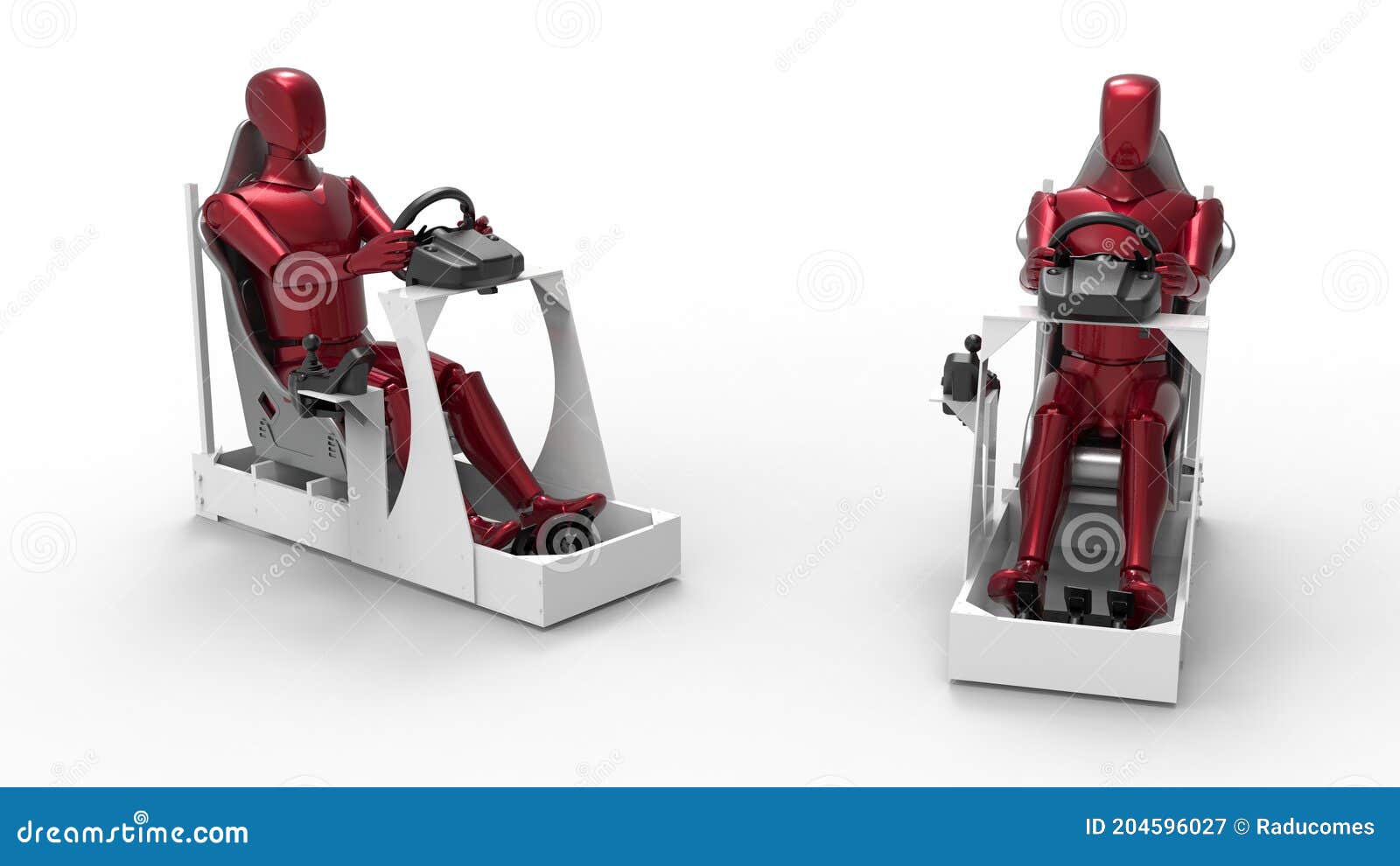 3D Rendering - Human Driving Position Analysis Stock Illustration ...