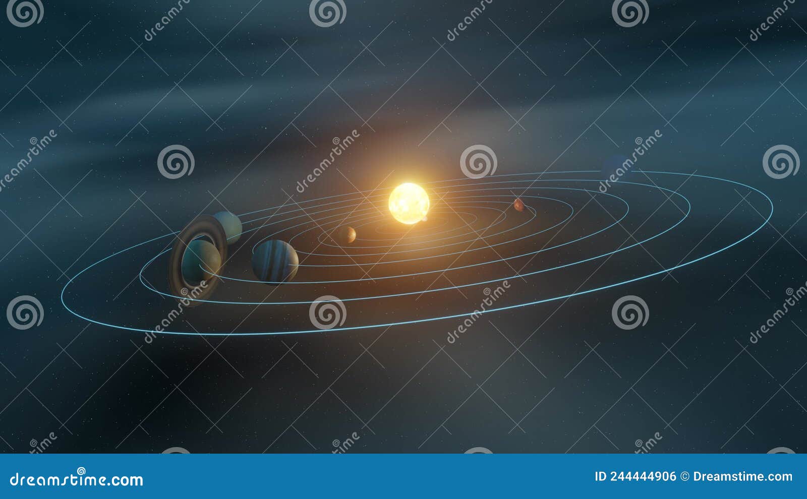 3d Render Illustration. Animated Planets of Solar System. Stock Footage ...