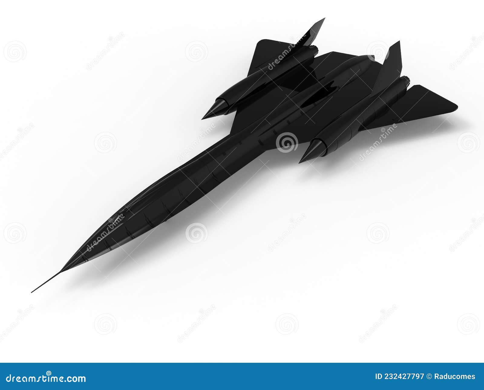 3D Rendering - Black Jet Plane Stock Illustration - Illustration of ...