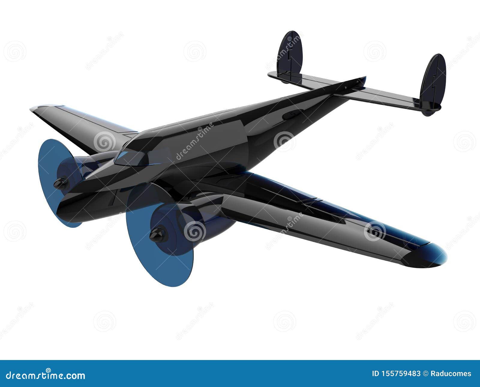 3D Rendering - Black Jet Plane Stock Illustration - Illustration of ...