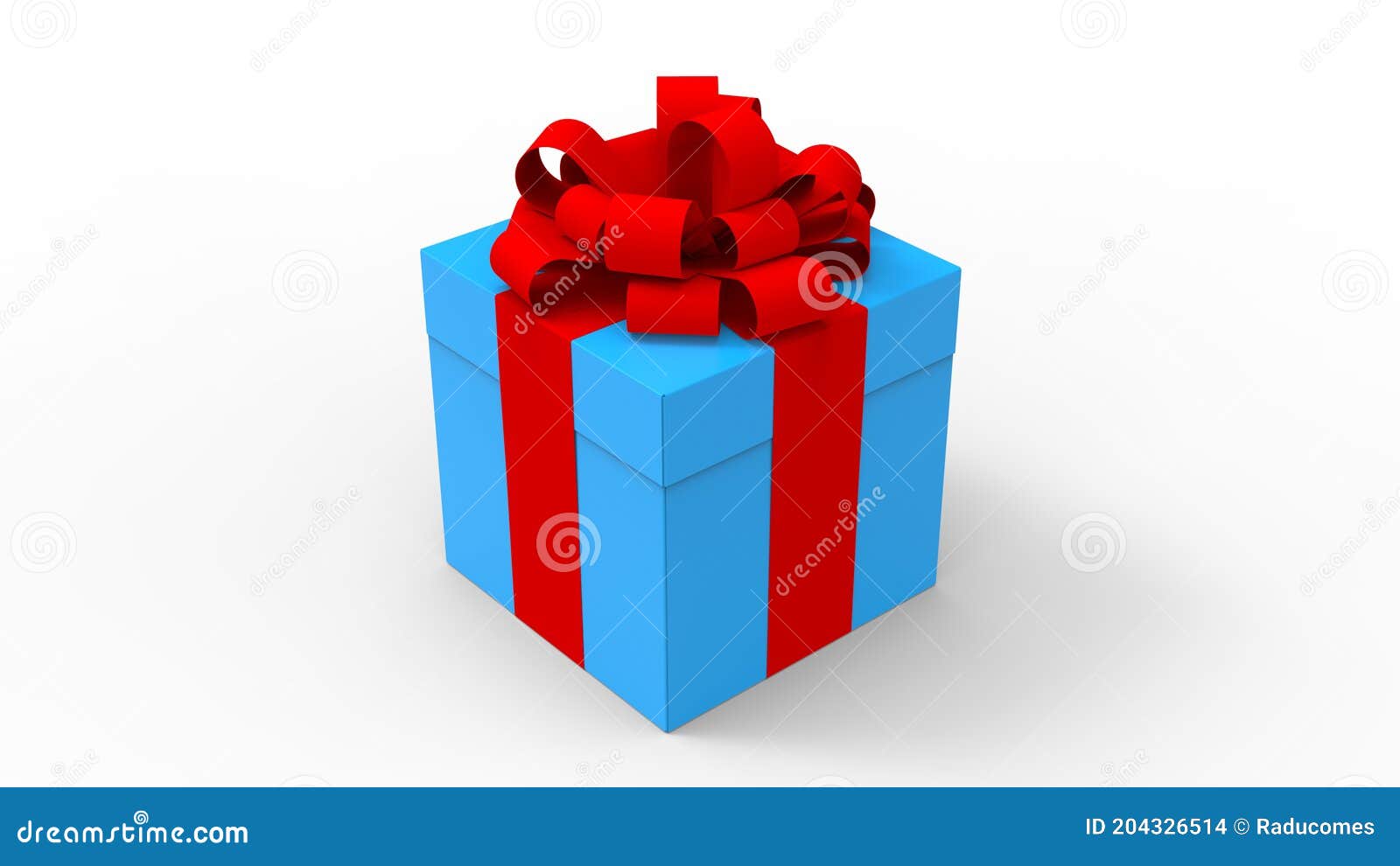 3D Rendering - 3D Blue Present Stock Illustration - Illustration of ...