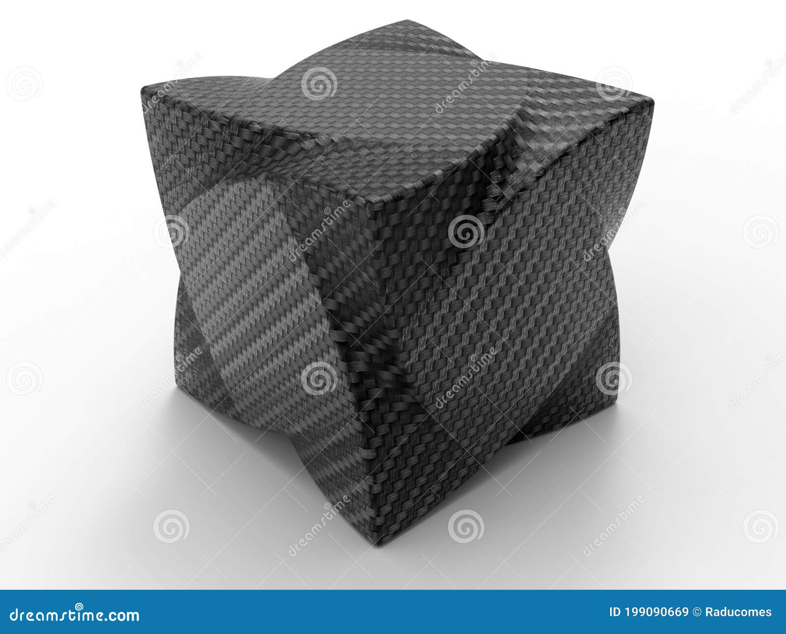 3D Rendering - Carbon Fiber Cube Stock Illustration - Illustration of ...