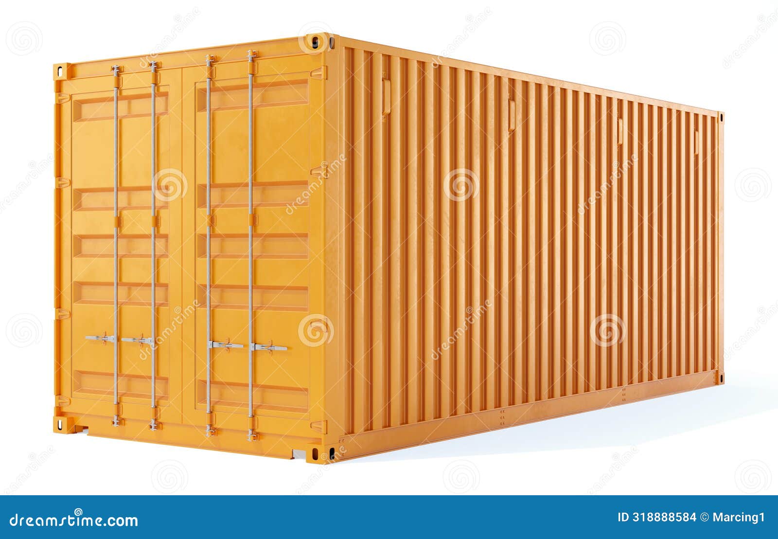 3d Render Illustration of a Cargo Container Stock Illustration ...