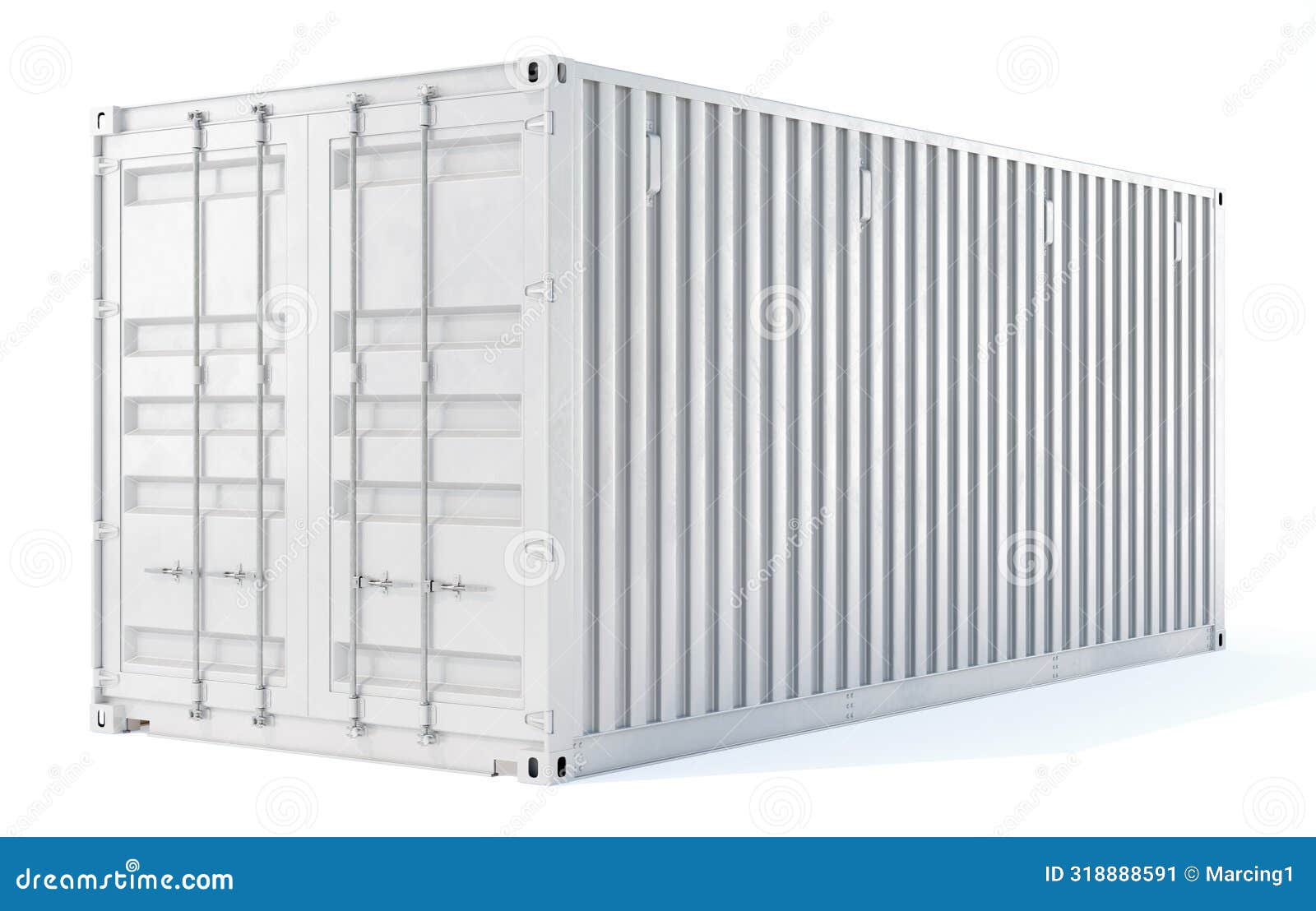 3d Render Illustration of a Cargo Container Stock Illustration ...