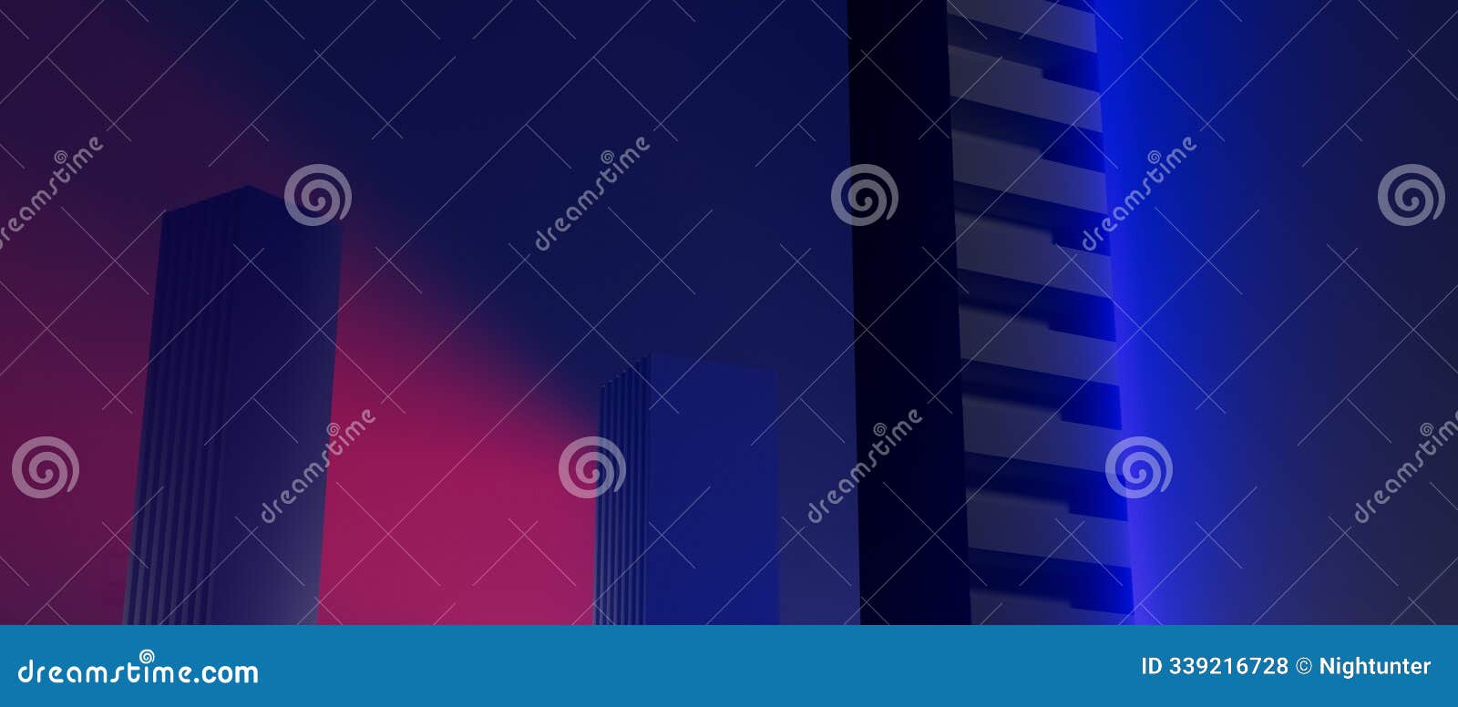 3d Render Illustration a City Skyline with a Tall Building in the ...