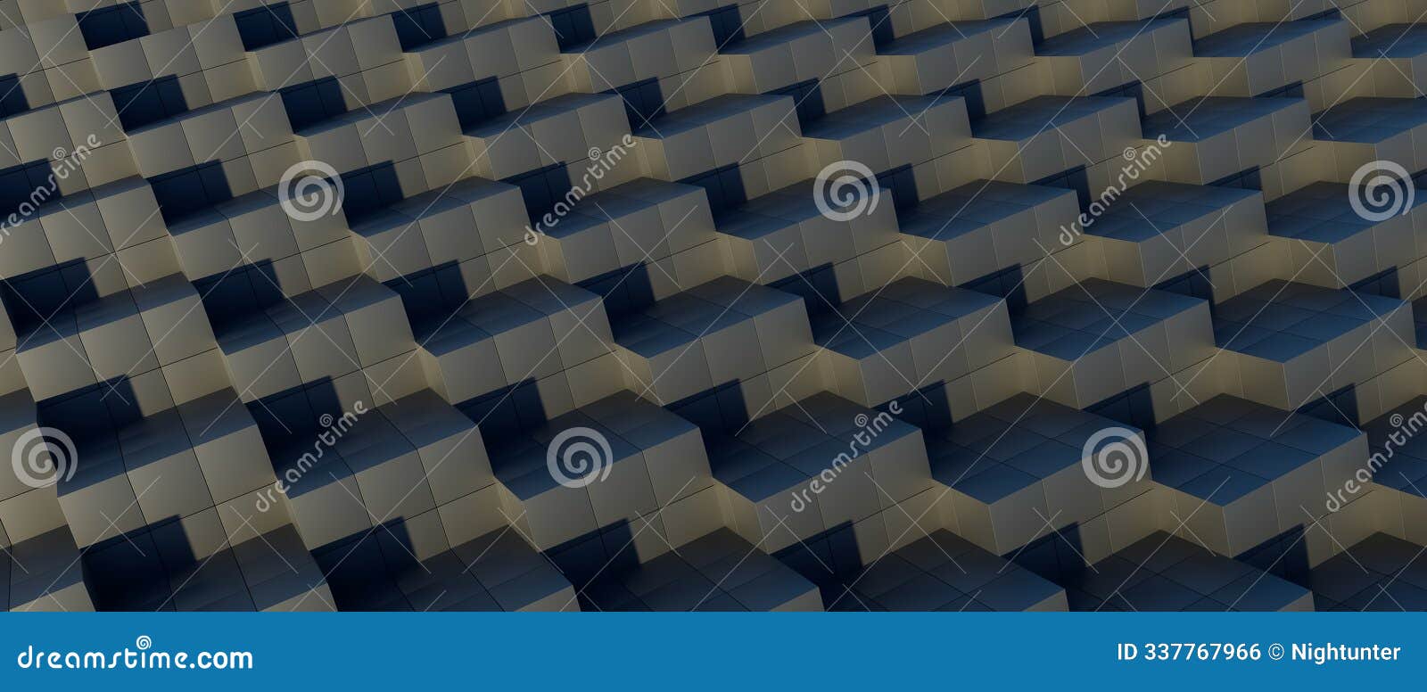 3d Render Illustration A Close Up Of A Black And Grey Cube Pattern ...