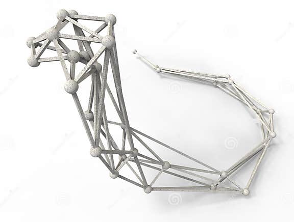 3d Render Illustration of Cobra Structure Stock Illustration ...