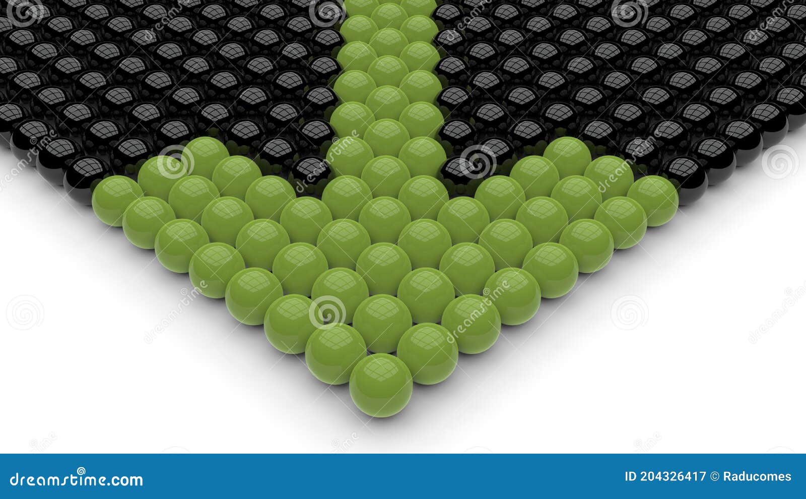 3D Rendering - Go Green Sphere Concept Stock Illustration ...