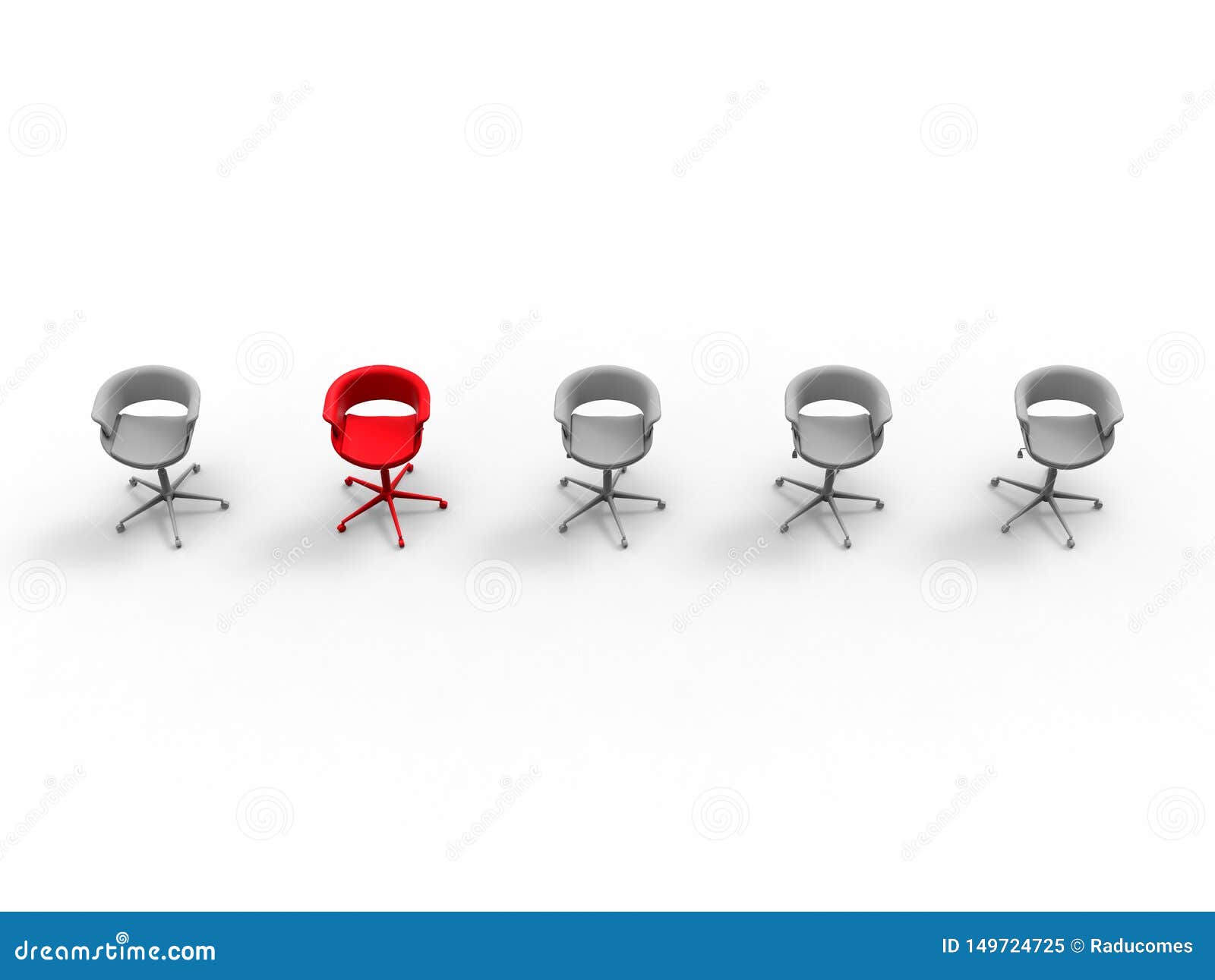 3D Rendering - Audition for Empty Positions Concept Stock Illustration ...
