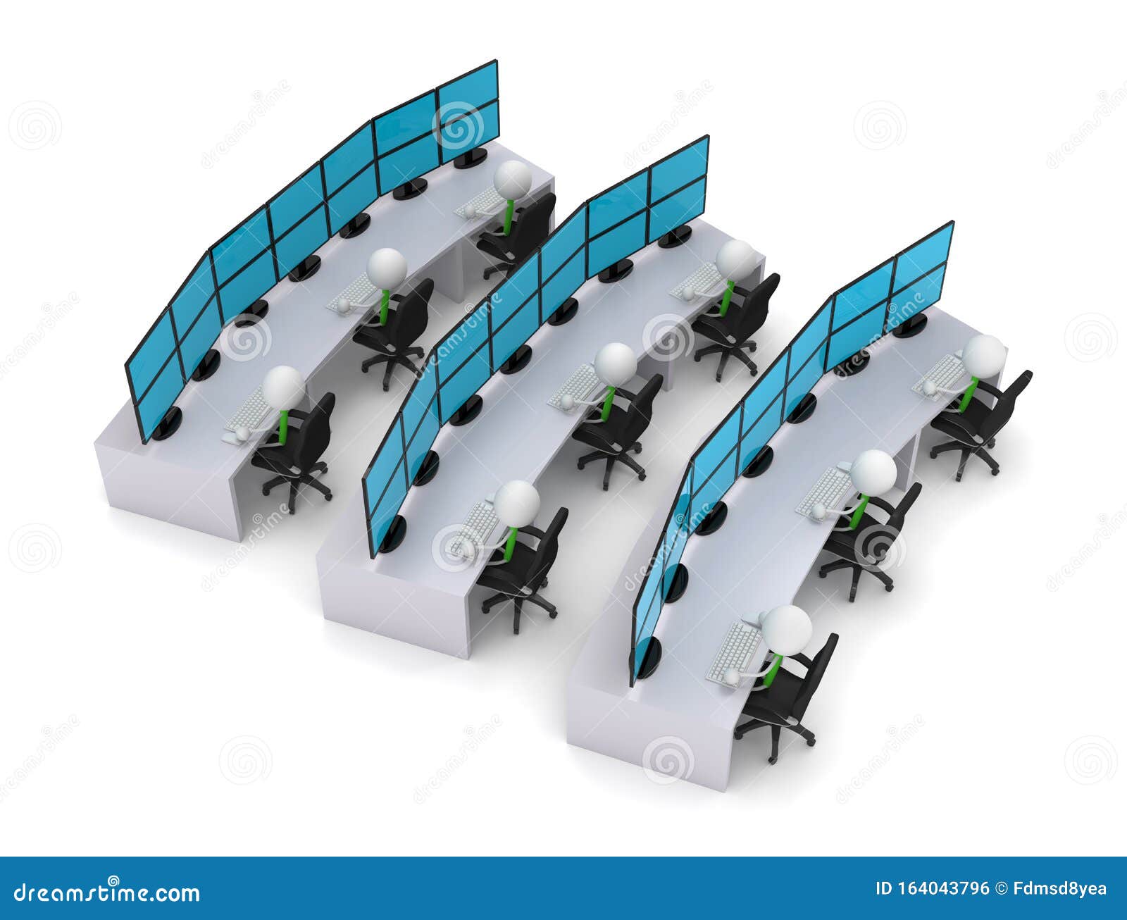 Control room stock illustration. Illustration of human - 164043796