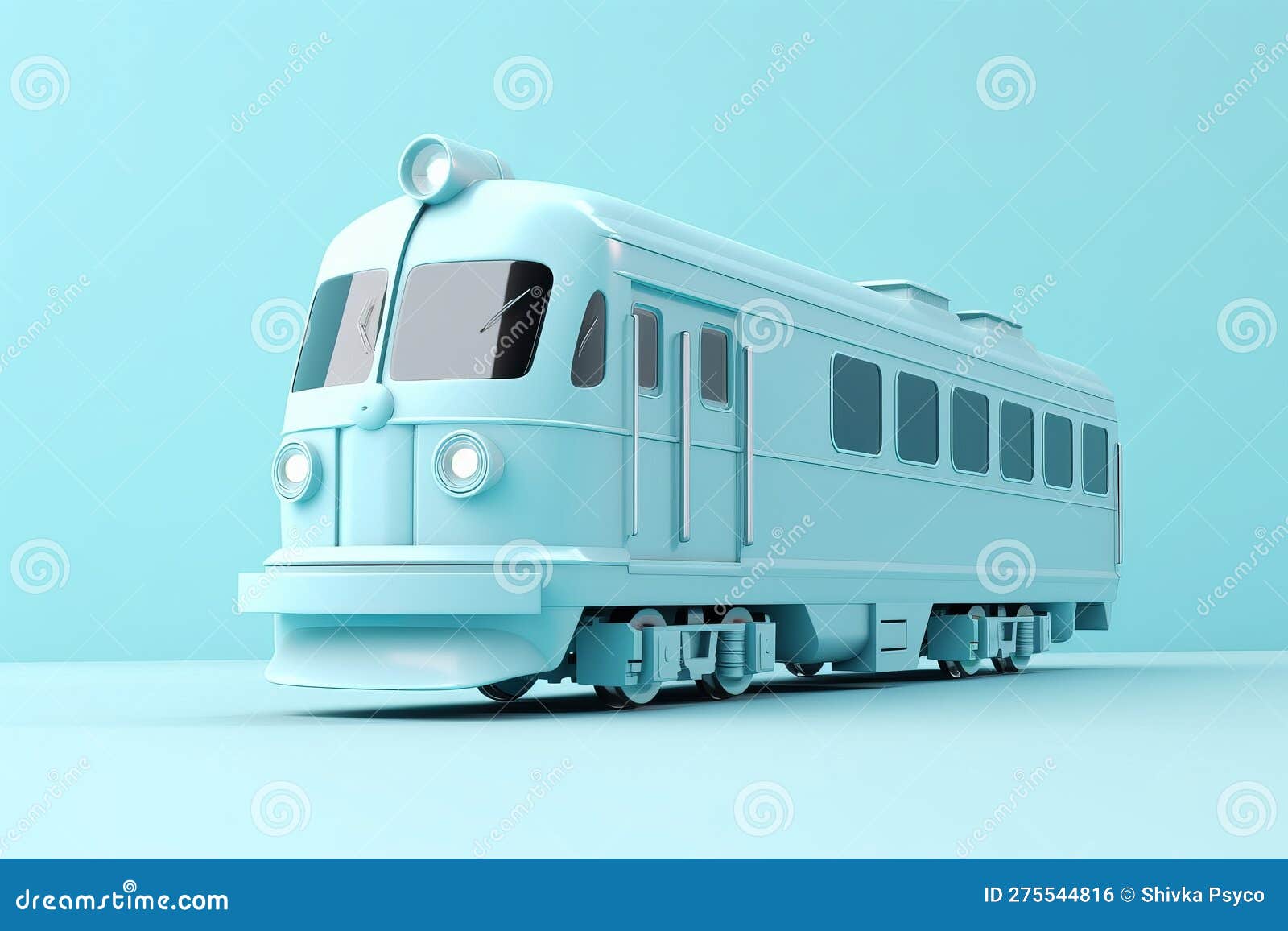 3d Render Illustration of Cute Modern Train Generative AI Stock ...