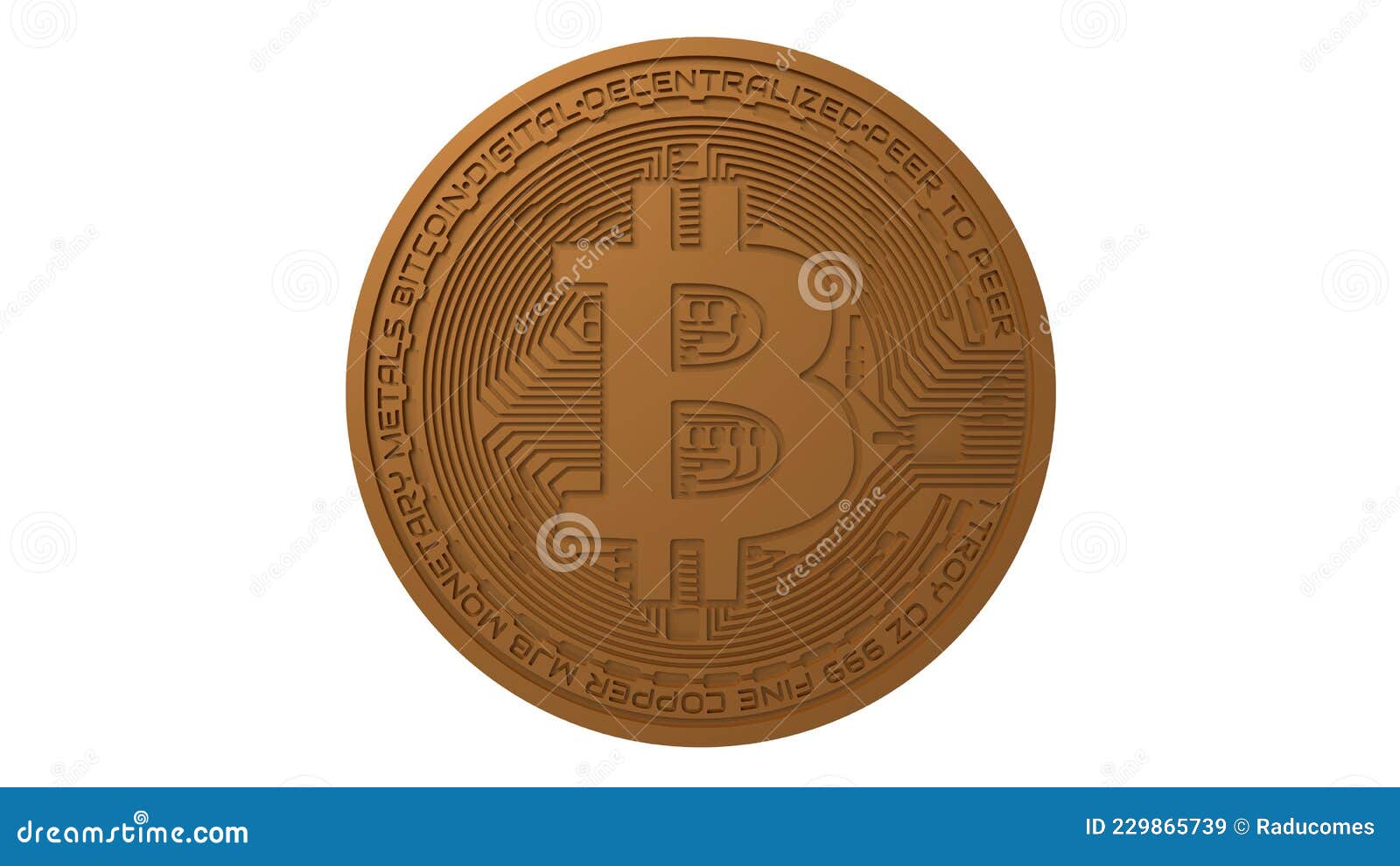 Detailed Golden Coins Bitcoin In Front View On Pedestal With Sequins On ...