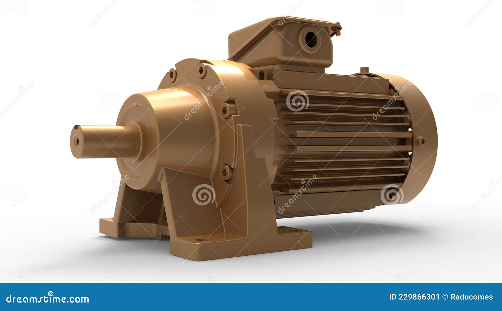 3D Rendering - Detailed Electric Motor Stock Illustration ...