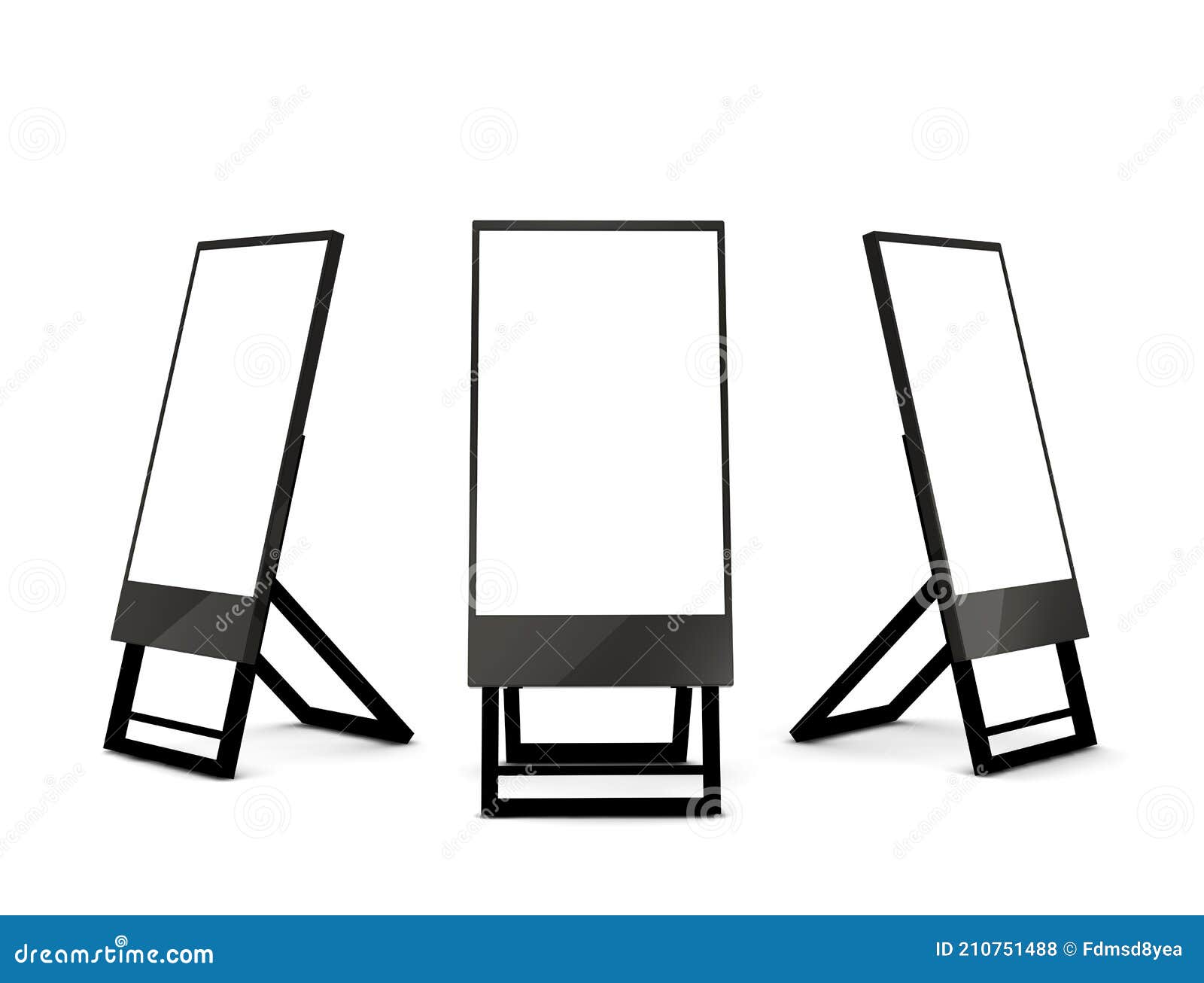 Digital Stand Signage Light Box. Outdoor Signage Vector Set ...