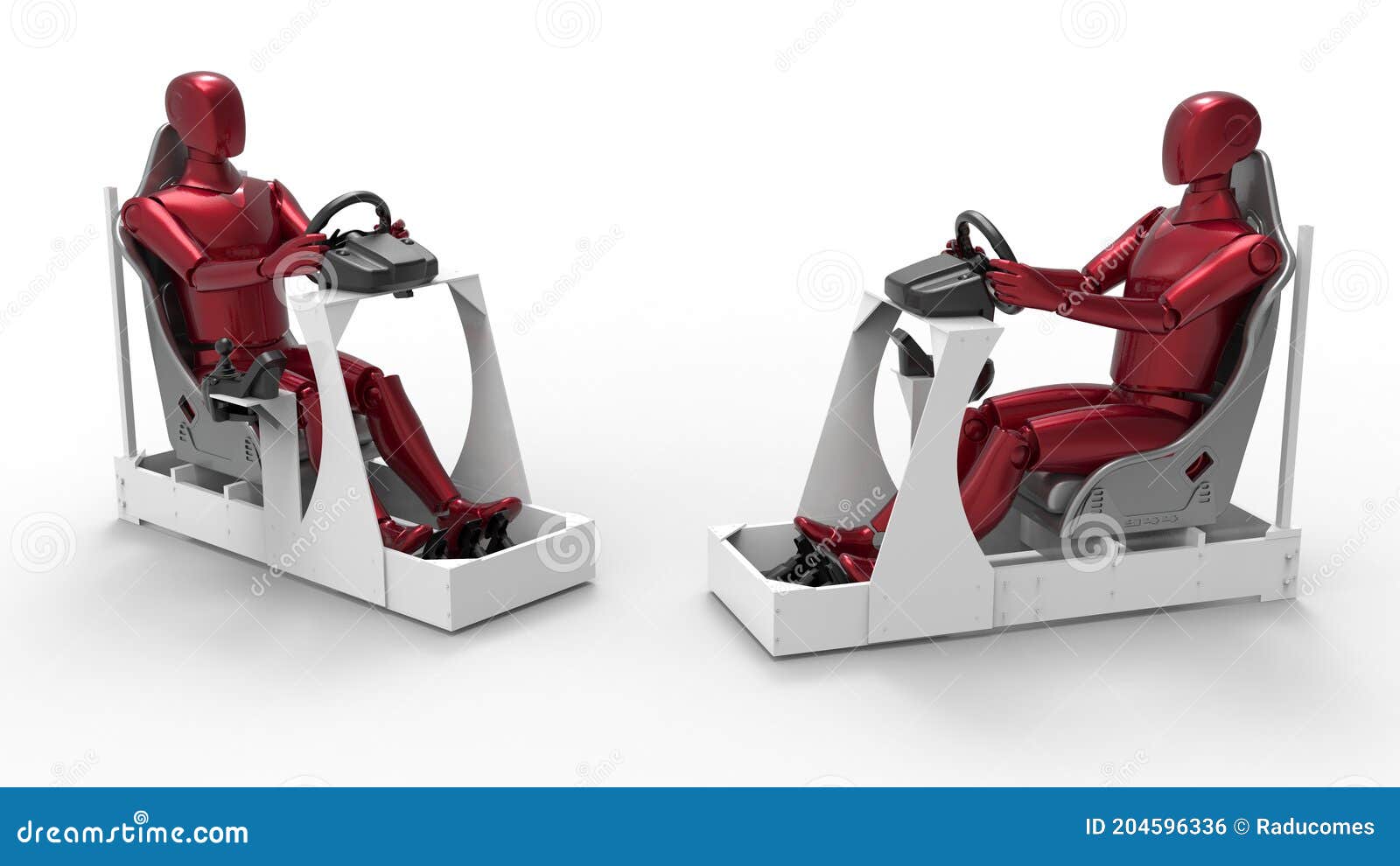 3D Rendering - Compact Car Driving Position Stock Illustration ...