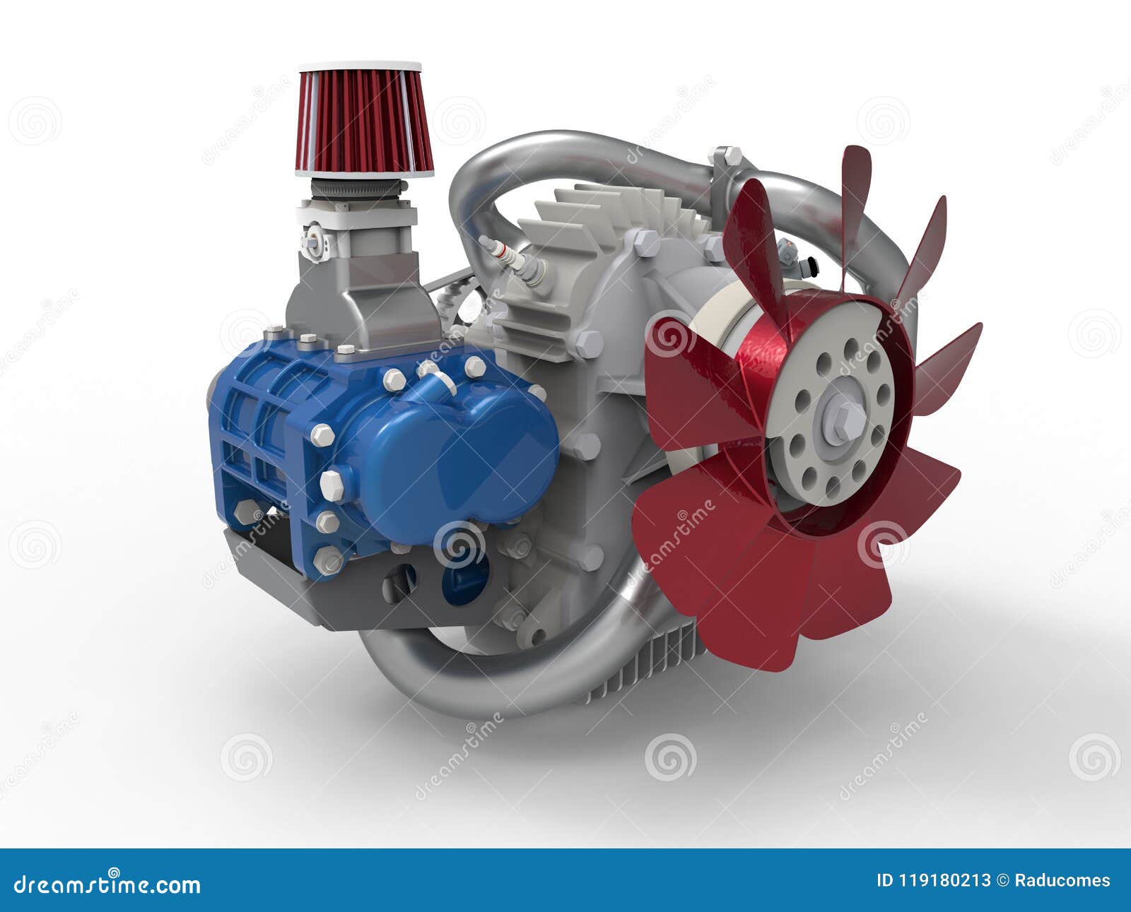 Engine assembly 3D concept stock illustration. Illustration of view ...