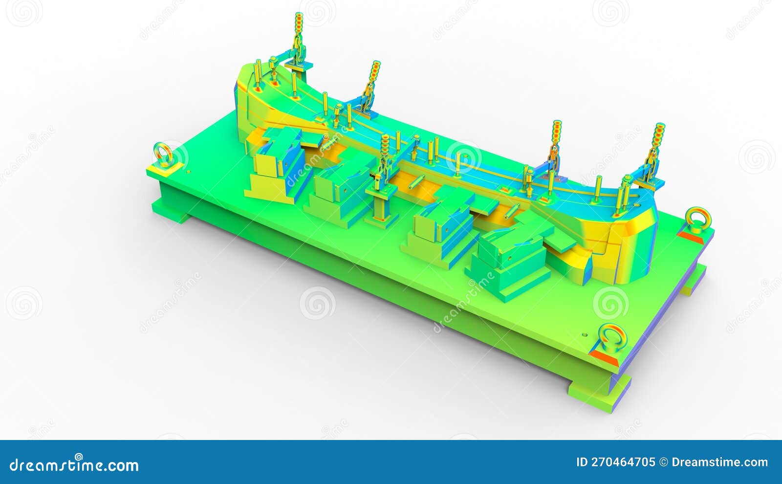 3D Rendering - FEA Study of a Mechanical Assembly Used for Measurements ...