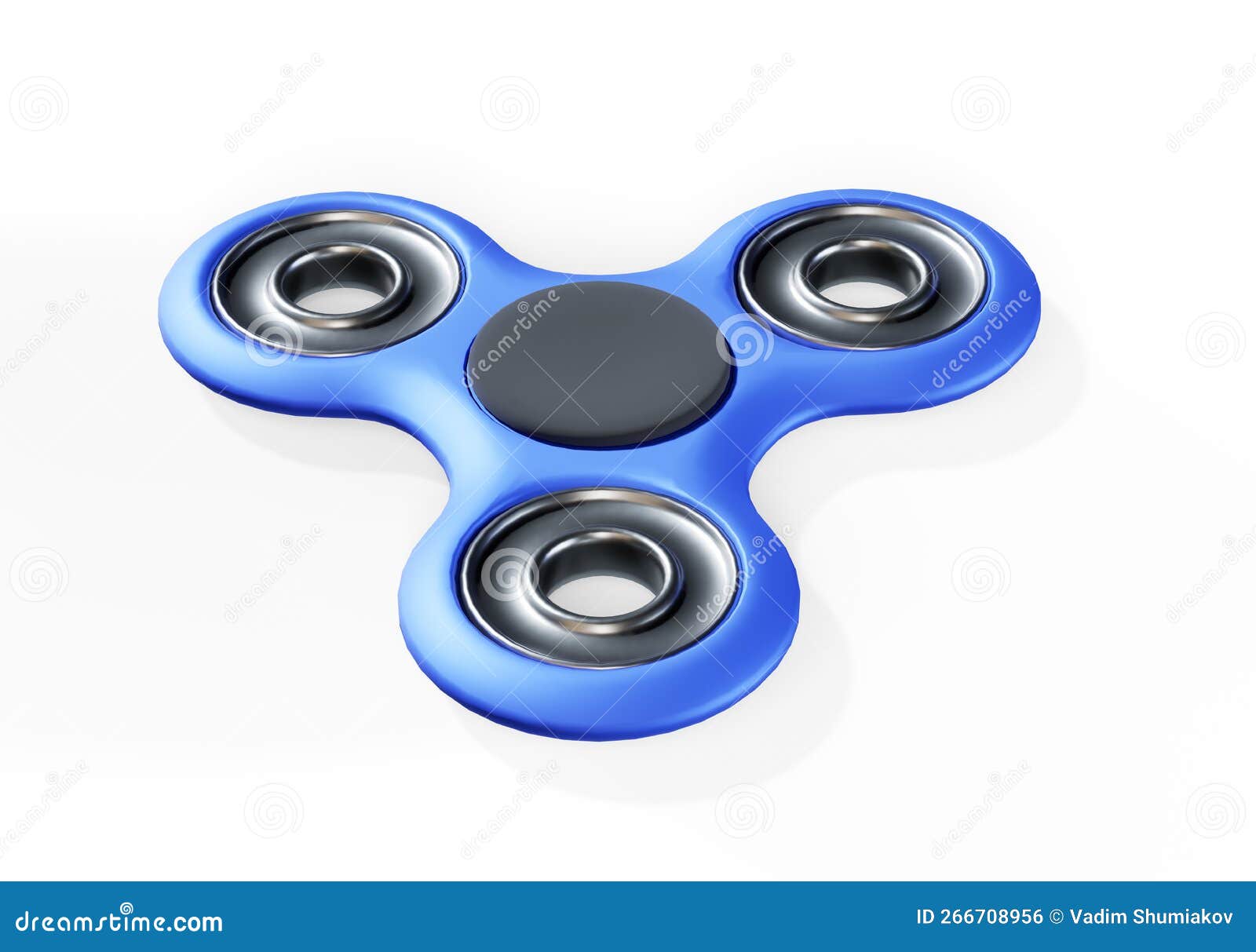 3D Render Illustration of Fidget Spinner Isolated on White Stock Illustration - Illustration of ...